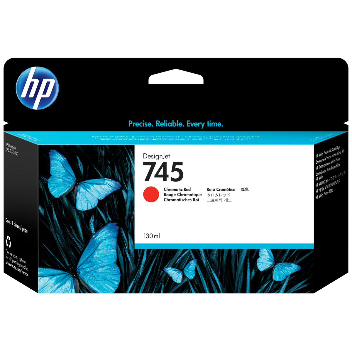 HP 745 130ML CHROMATIC RED DESIGNJET INK CARTRIDGE Z2600/Z5600 – Repro ...